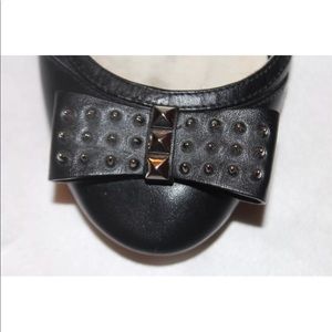 Michael Kors | Shoes | Michael Kors Cutout Leather Spike Bow Ballet ...
